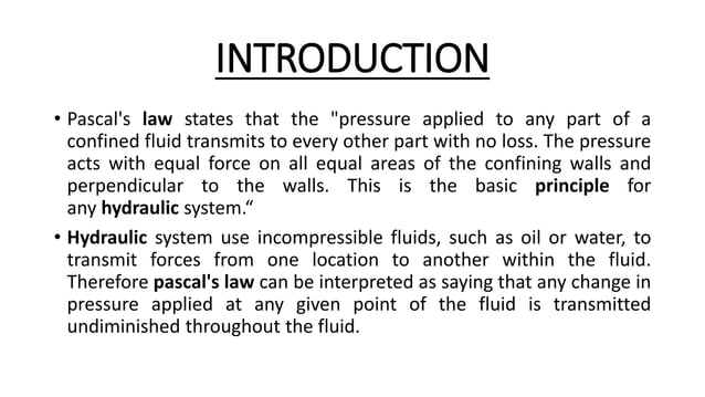 Designing of hydraulic system | PPTX | Physics | Science