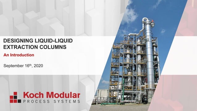 Designing of liquid liquid extraction columns