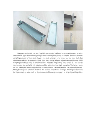 Designing of plastic products for injection moulding | DOCX