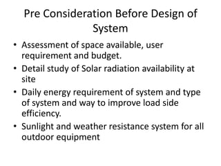 Design Aspect of Standalone PV system | PPTX