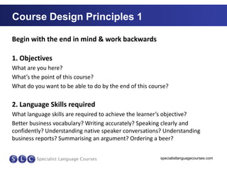 Designing One-to-One Language Courses | PPT