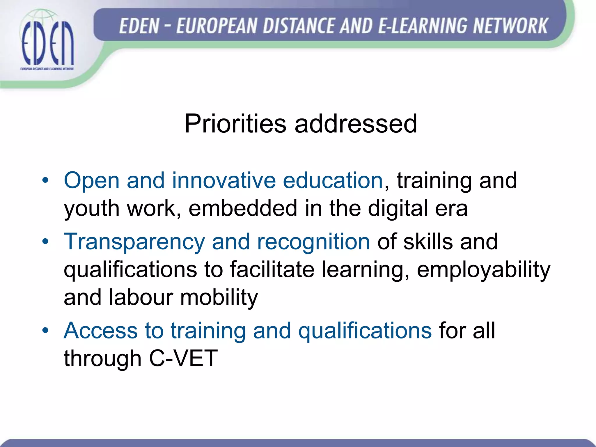 European Distance Learning Week: "Designing open and non-formal ...