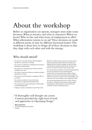 Designing operating models brochure | PDF