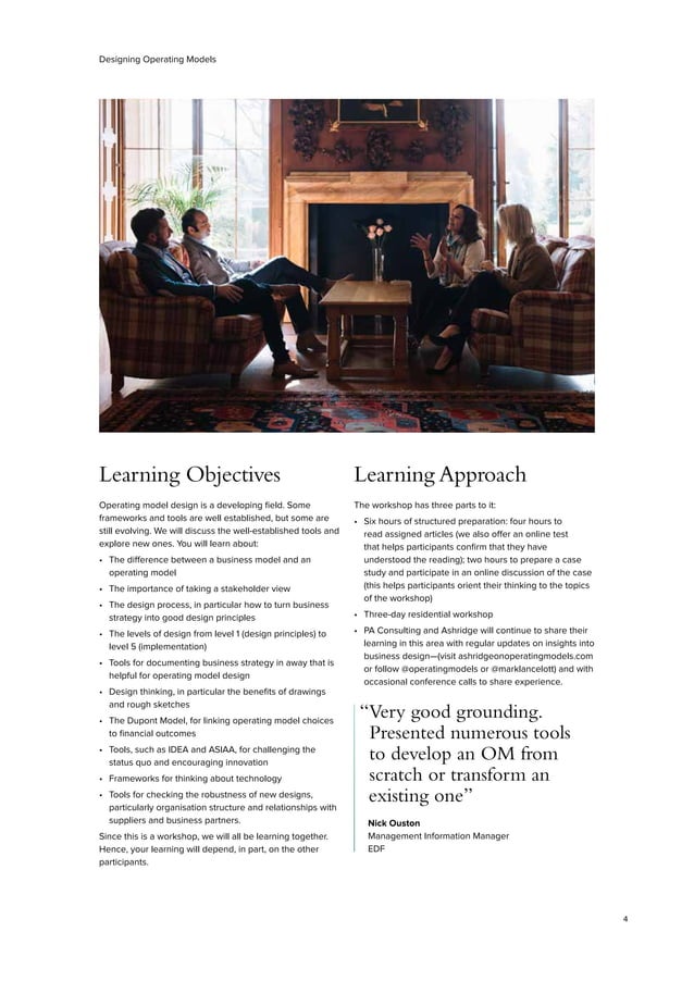 Designing operating models brochure | PDF