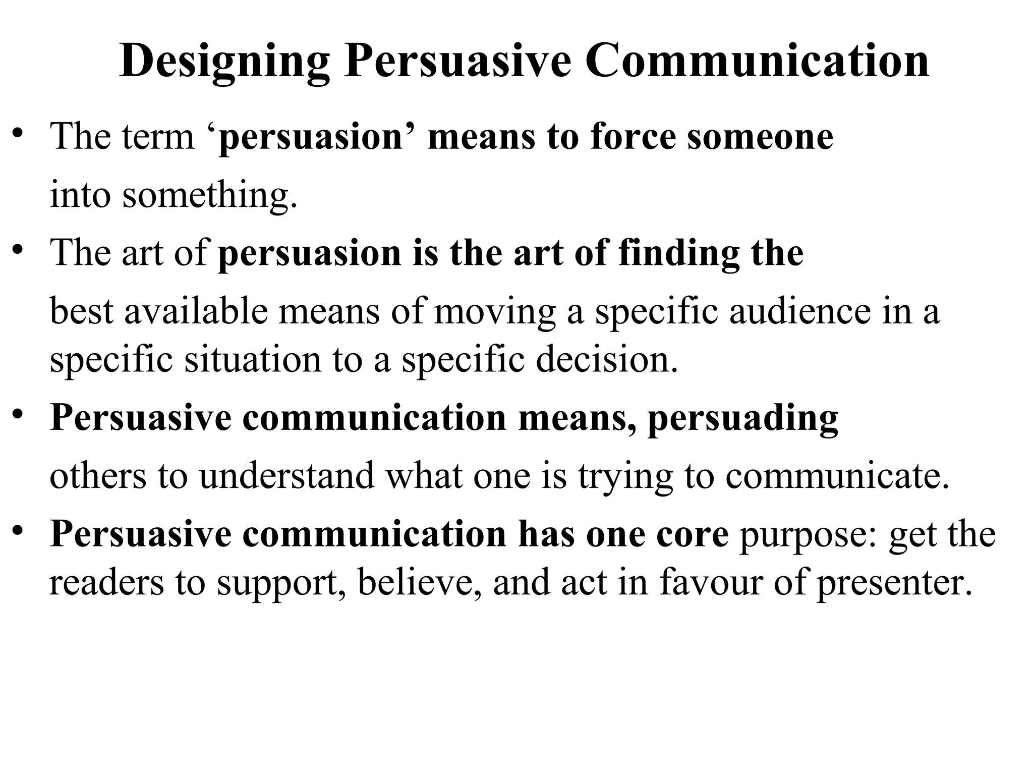 Designing persuasive communication | PPT