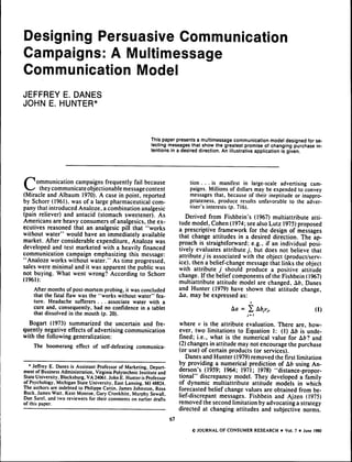 Designing persuasive communication campaigns -a multimessage ...