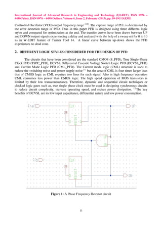 DESIGNING PHASE FREQUENCY DETECTOR USING DIFFERENT DESIGN TECHNOLOGIES ...
