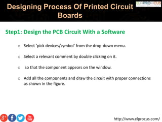 Designing process of printed circuit boards | PPTX