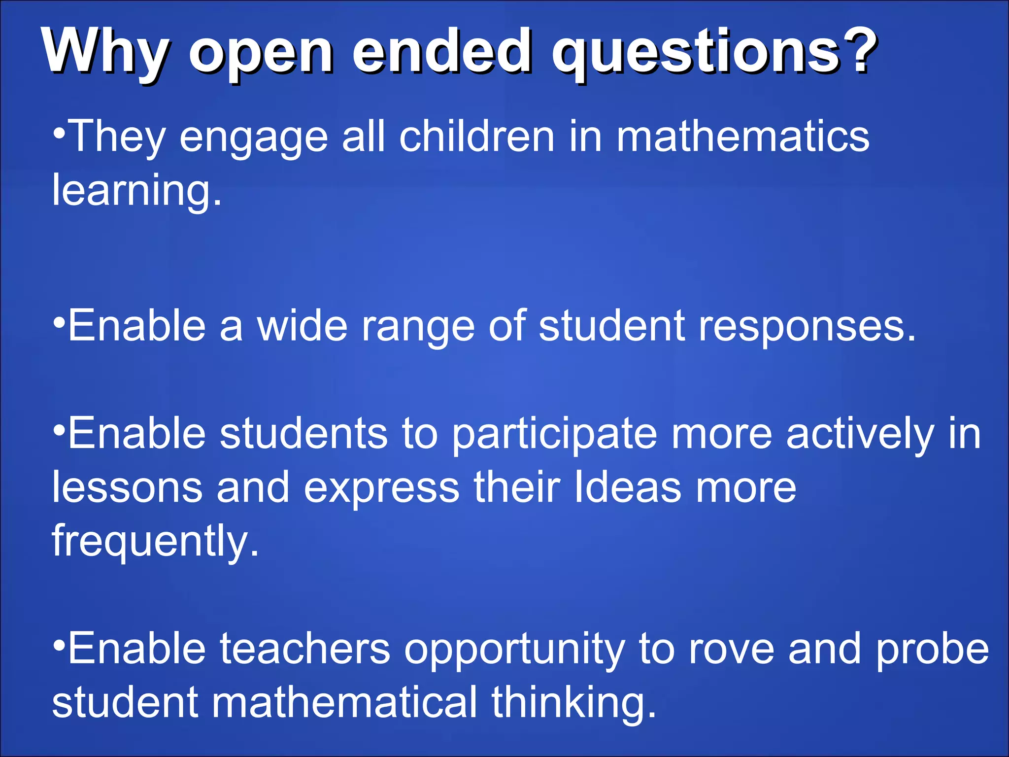 Designing quality open ended tasks | PPT
