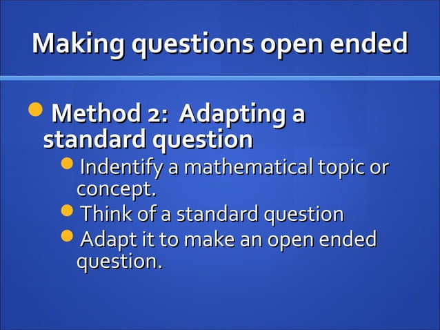 Designing quality open ended tasks | PPT