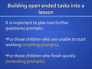 Designing quality open ended tasks | PPT