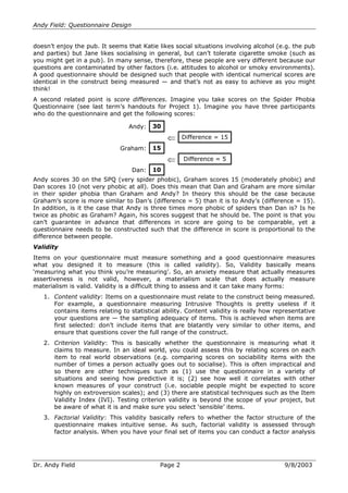 Designing questionnaires | PDF