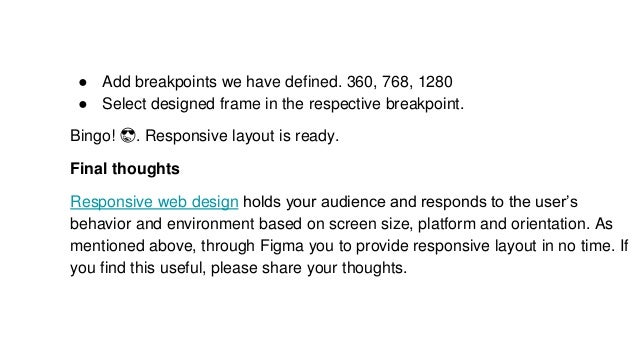 Designing responsive web design in FIGMA | PPT