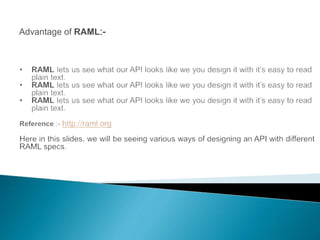 Designing rest with raml | PPTX