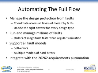 Designing safe cars - meeting ISO-26262 functionas safety requirements ...