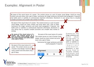DESIGNING POSTERS: Strategies for Communicating Scientific Projects | PPT