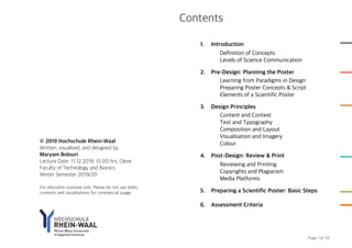 DESIGNING POSTERS: Strategies for Communicating Scientific Projects | PPT