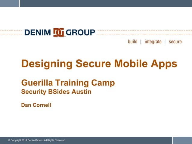 Designing Secure Mobile Apps Ppt