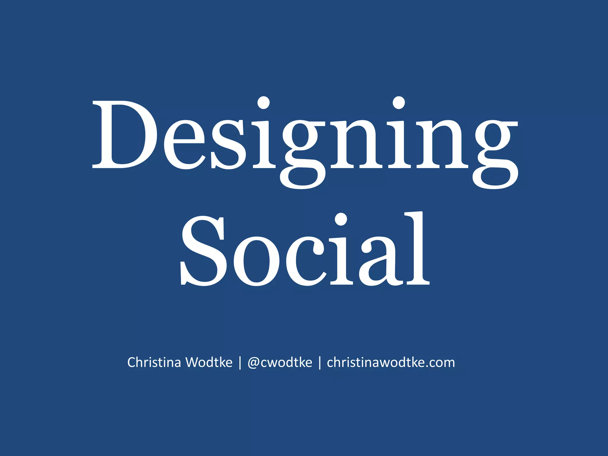 Designing Social | PPTX