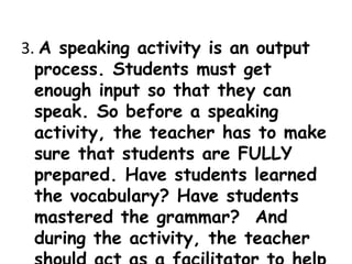 Designing speaking activities | PPTX