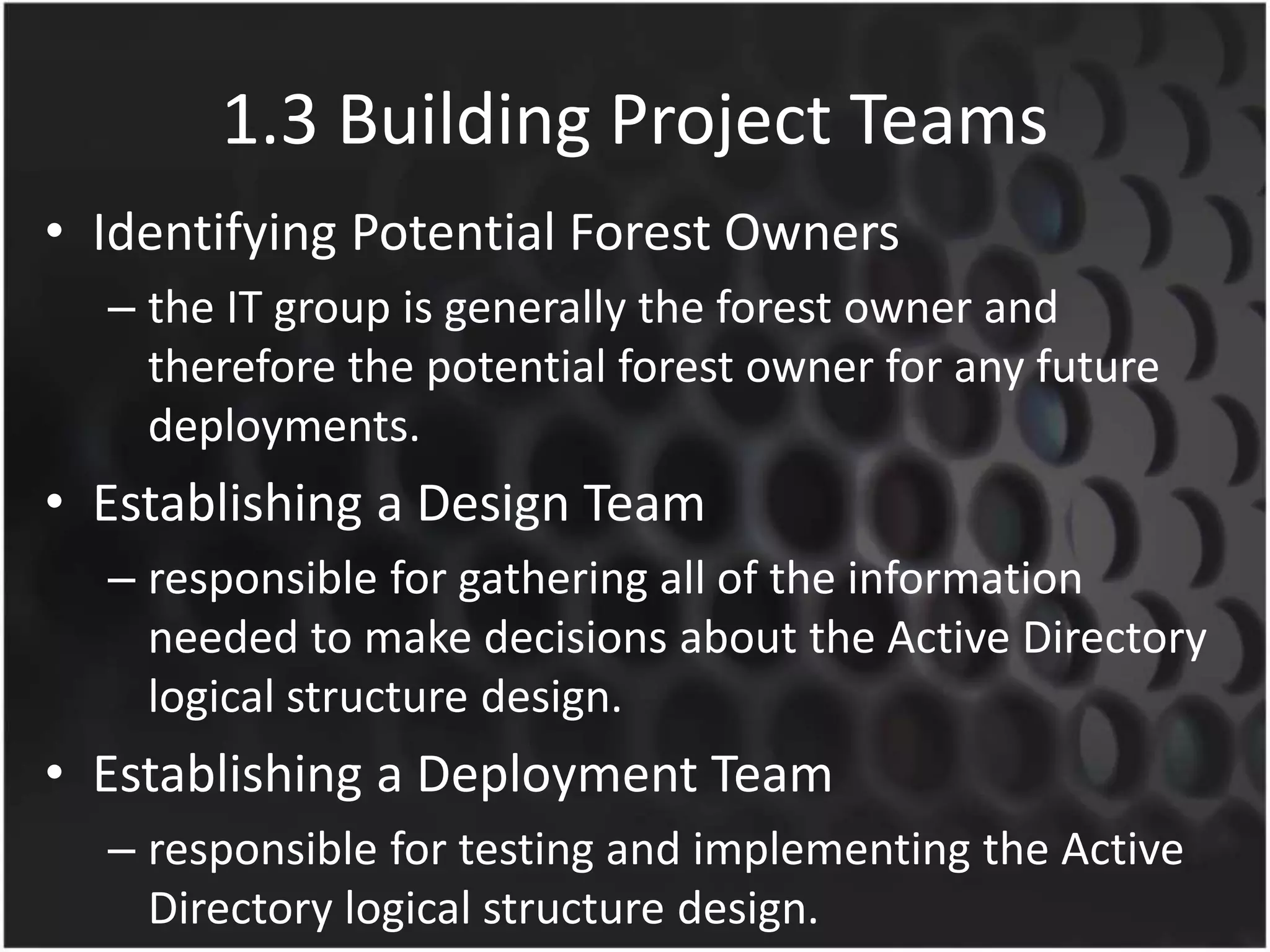 Designing the active directory logical structure | PPTX