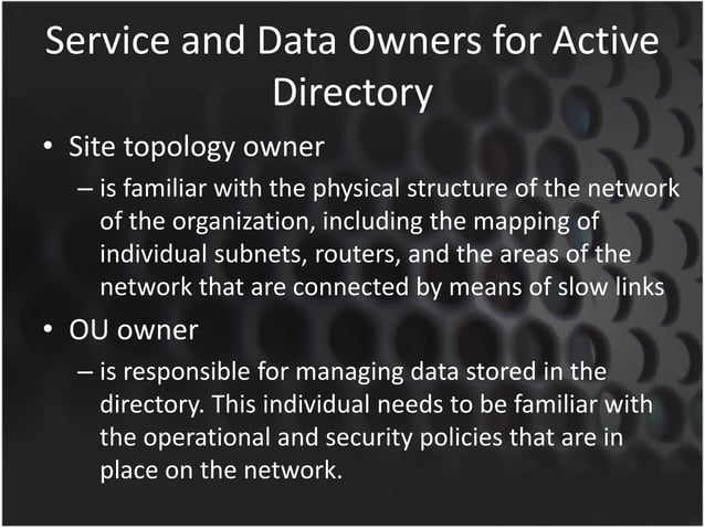 Designing the active directory logical structure | PPTX | Computer ...