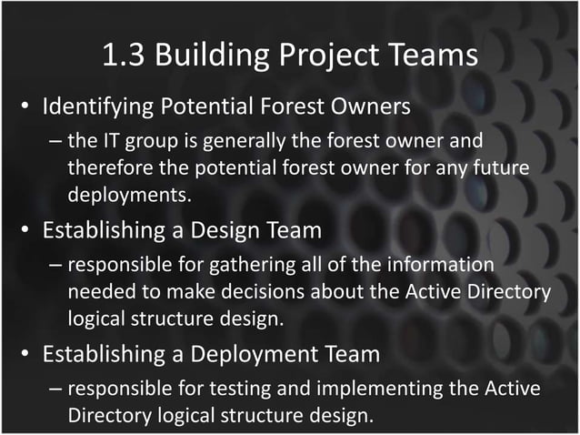 Designing the active directory logical structure | PPTX | Computer ...