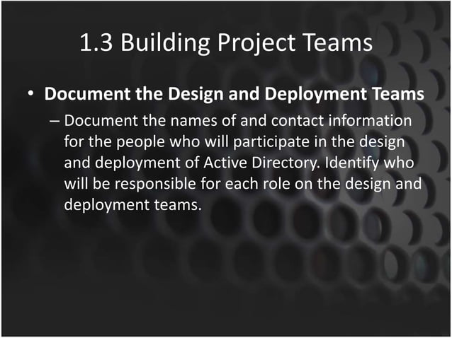 Designing the active directory logical structure | PPTX | Computer ...