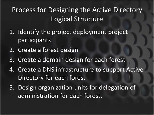 Designing the active directory logical structure | PPTX | Computer ...