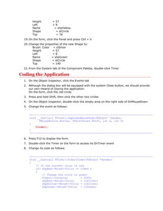 C++ program for TRAFFIC LIGHT | PDF