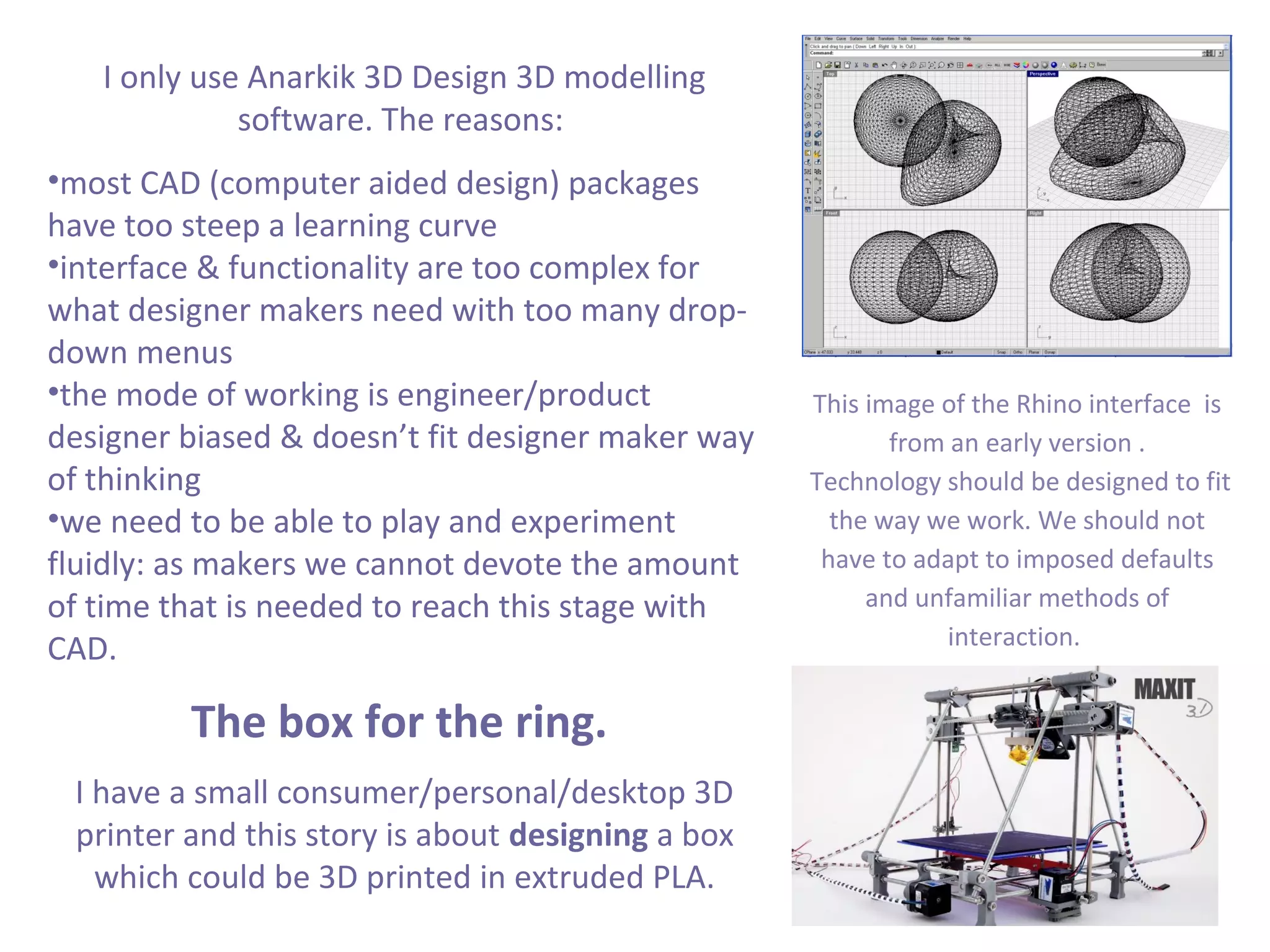 3D Digital modelling and 3D printing a very special ring box | PPT