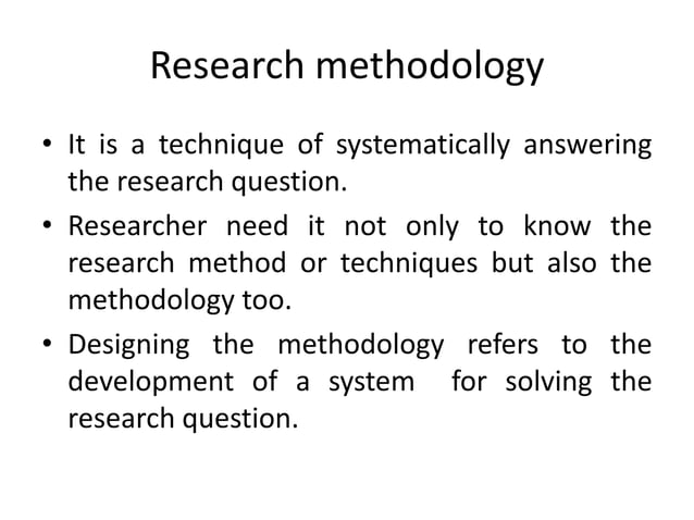 Designing the methodology | PPTX