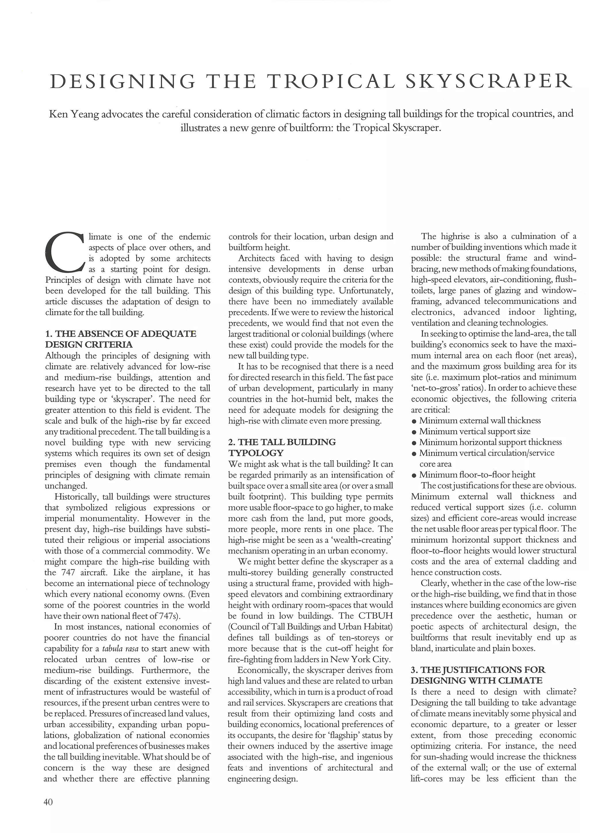 Designing the tropical skyscraper | PDF