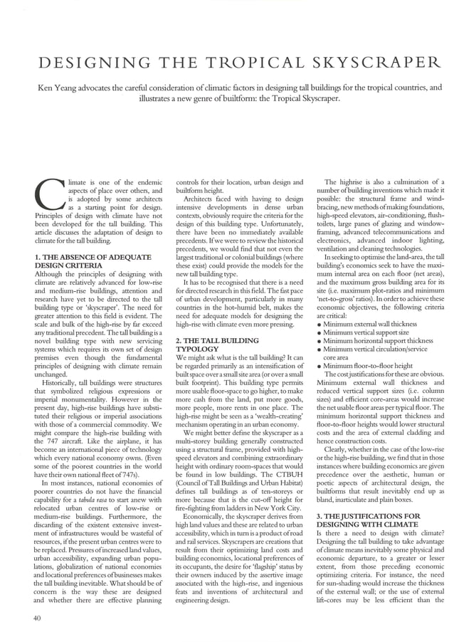 Designing the tropical skyscraper | PDF