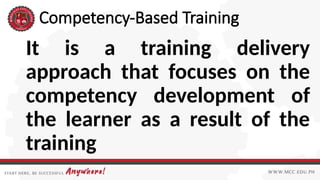 Designing Training Program for Competency Based Training | PPTX