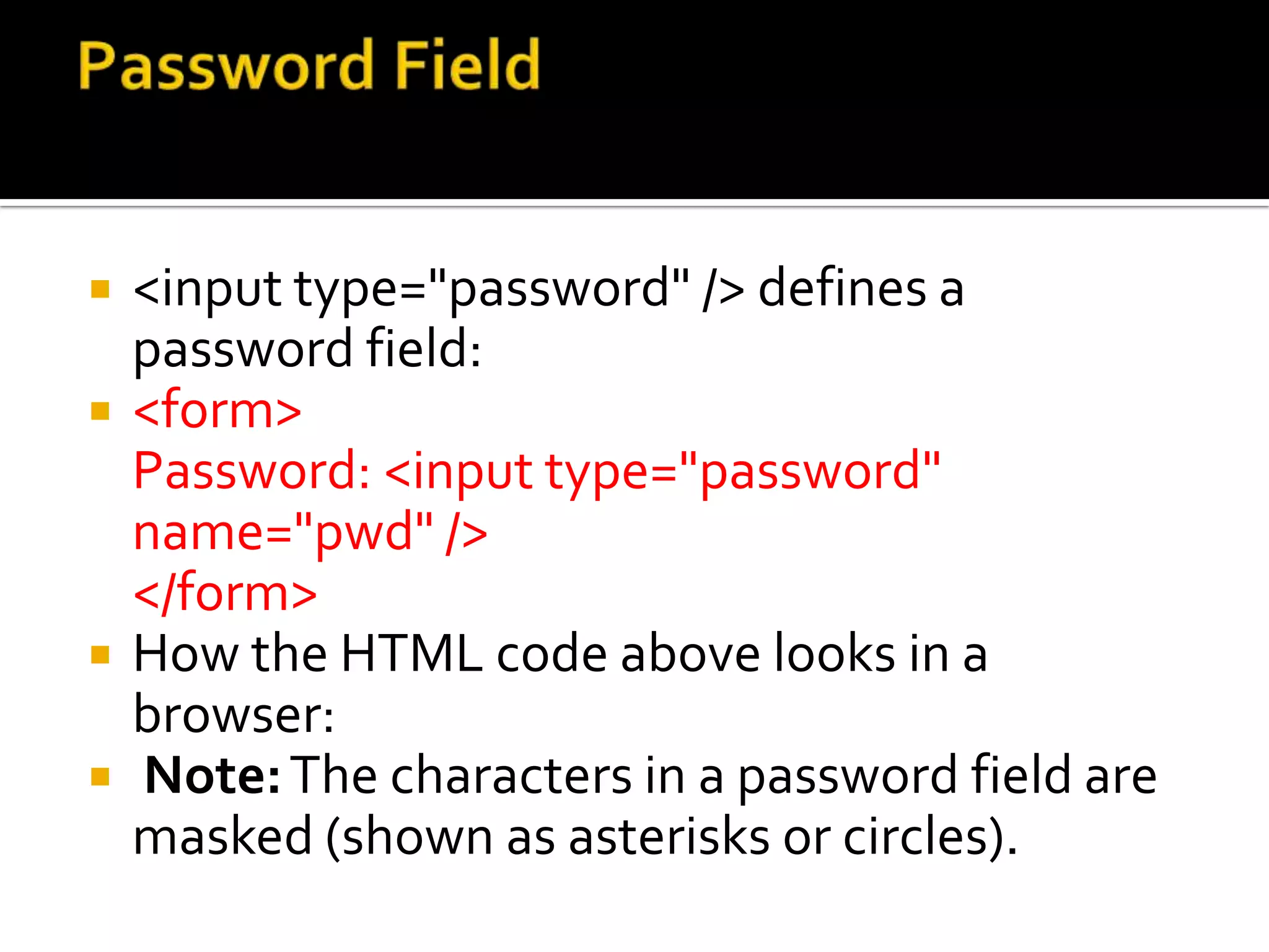 Designing Web Pages Html Forms And Input Ppt