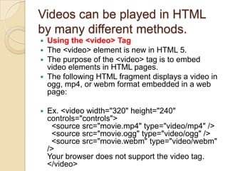 Designing web pages html videos | PPTX | Web Design and HTML | Internet