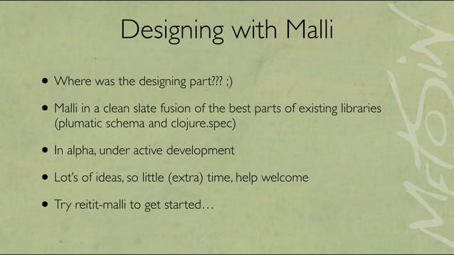 Designing with malli | PPT
