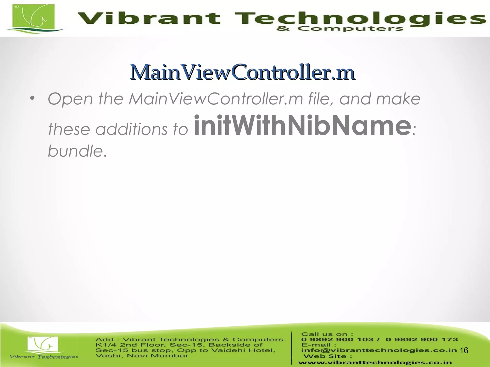 Ios Designing With Ui Tool Bar In Ios Ppt