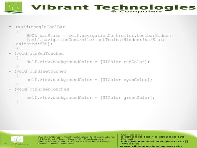 IOS- Designing with ui tool bar in ios | PPT
