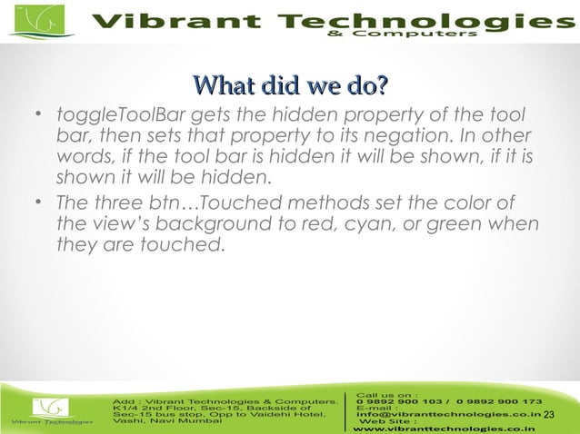 IOS- Designing with ui tool bar in ios | PPT