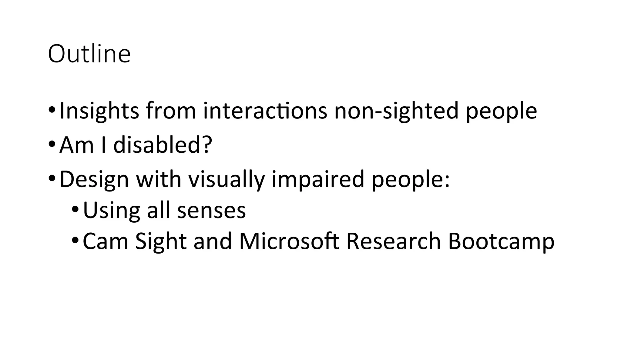 Designing With Visually Impaired People: NetSquared Cambridge | PDF
