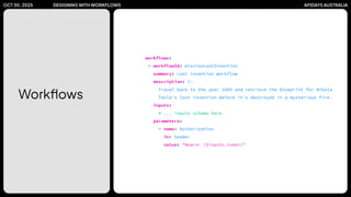 apidays Australia 2025 | Designing with workflows: Using Arazzo and ...