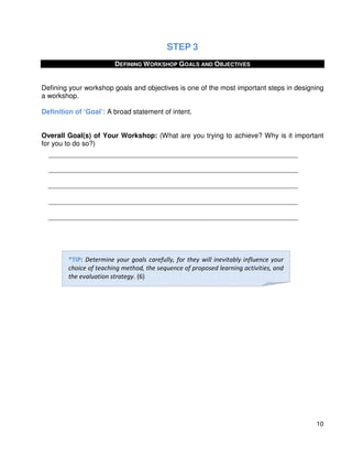 Designing workshopswork - Workbook | PDF