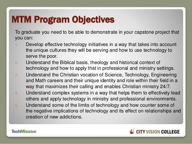 Designing your Technology and Ministry Masters Capstone Project | PPT