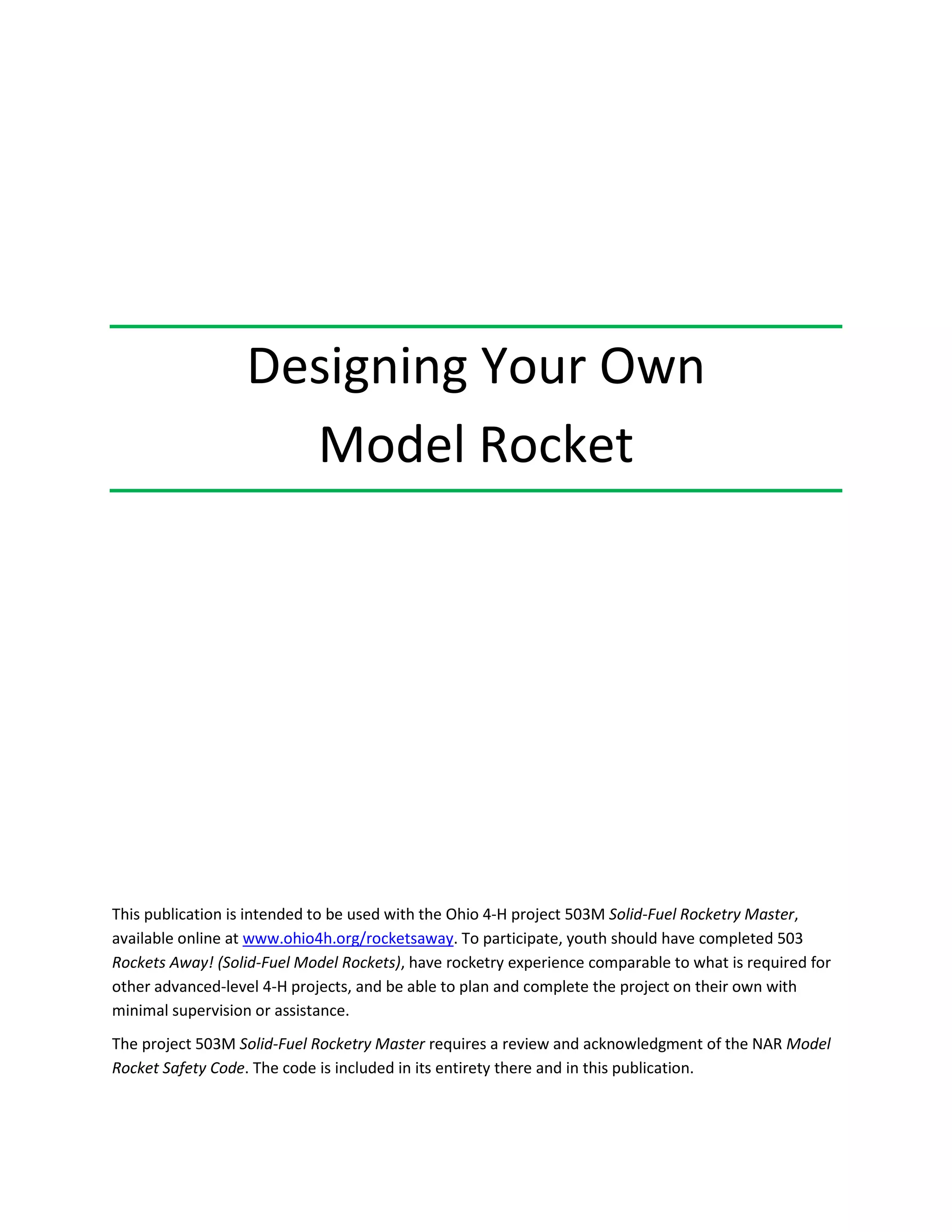 Designing your own model rocket | PDF