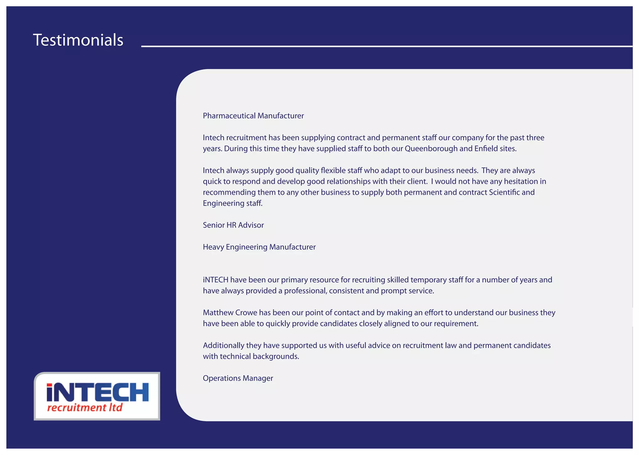 iNTECH Brochure | PDF