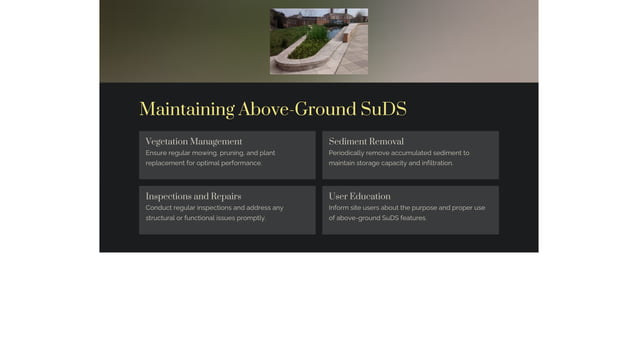 Design Integration Incorporate above-ground SuDS features seamlessly ...