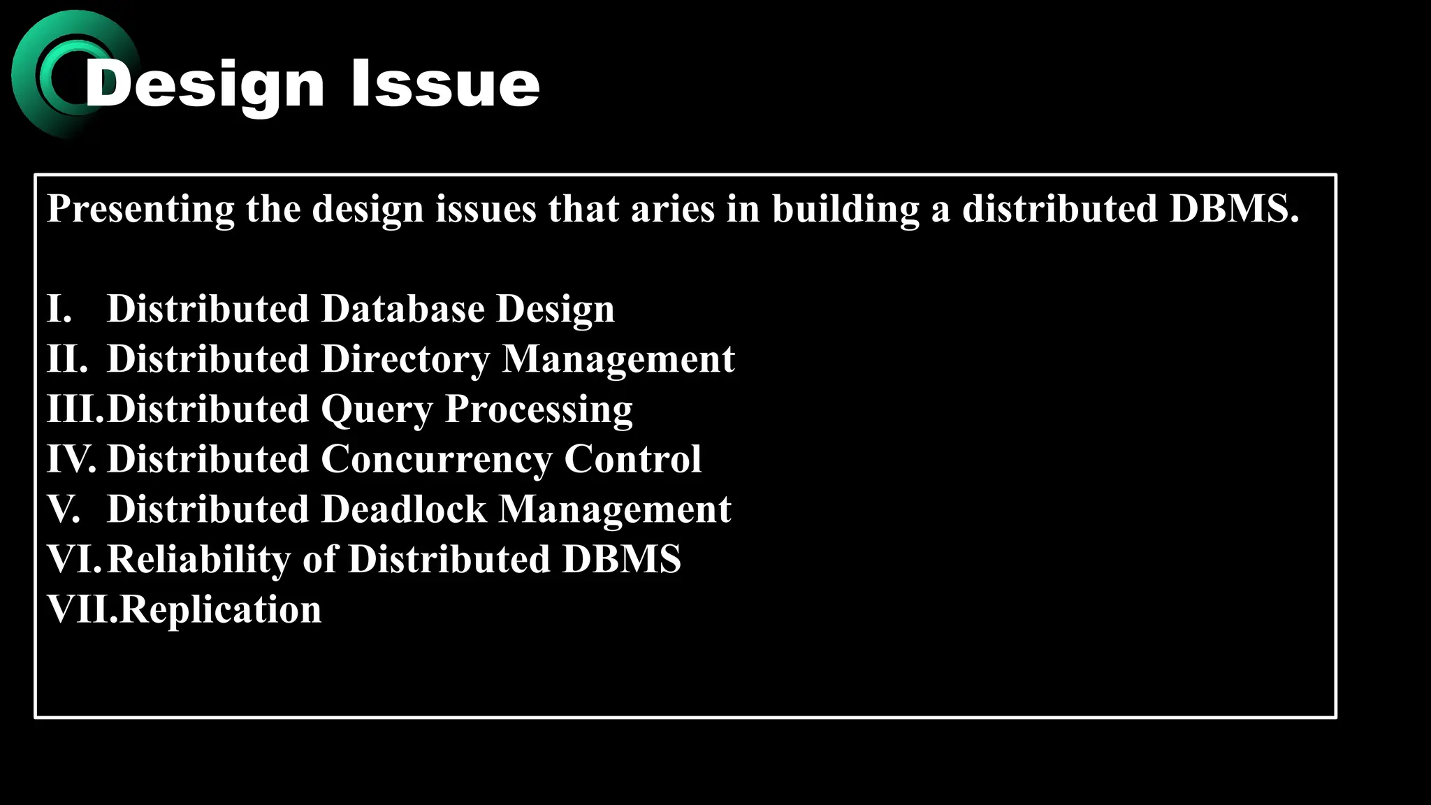 Design Issues in Distributed DBMS.pptx | Databases | Computer Software ... Design Issues in Distributed DBMS.pptx | Databases | Computer Software ...