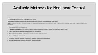 Design issues in non linear control system | PPTX